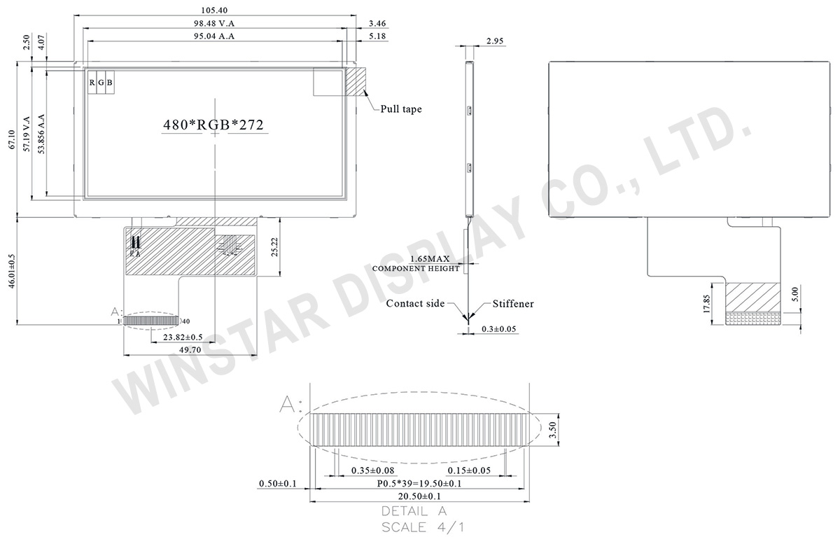 Новинка – 4.3" TFT WF43UTIAEDNN0